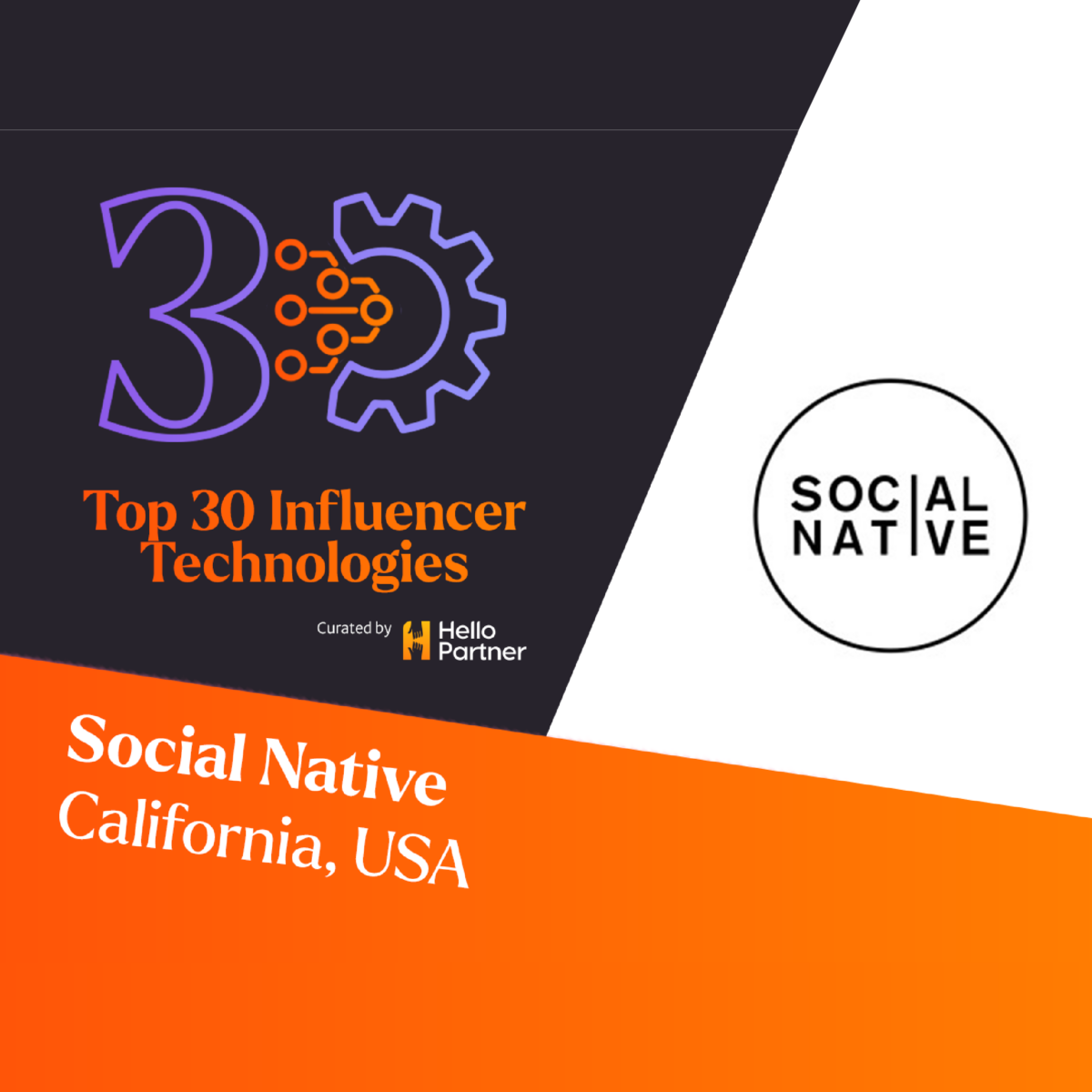 Social Native wins Top 30 Influencer Technologies